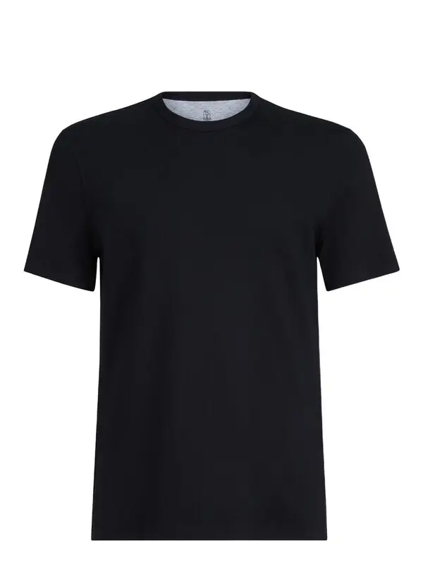 Brunello Cucinelli Ribbed Crew-neck T-shirt - Black