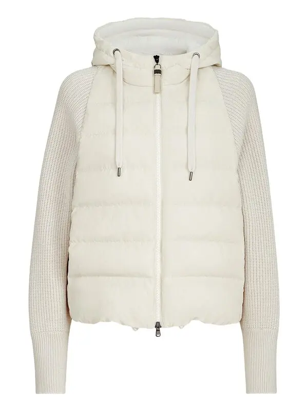 Brunello Cucinelli Hooded Cotton Jacket - Ivory