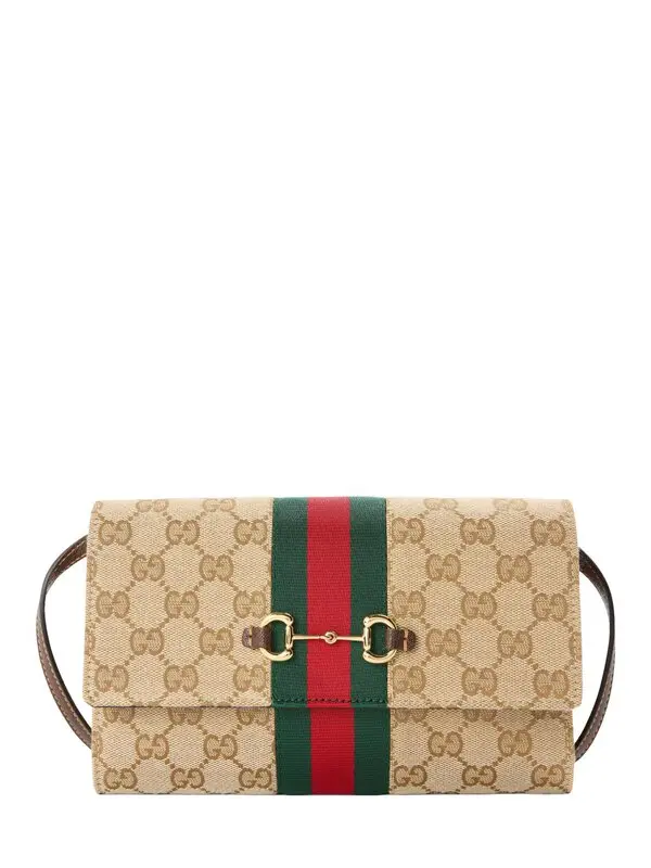 Gucci Monogram Printed Shoulder Bag - Nude