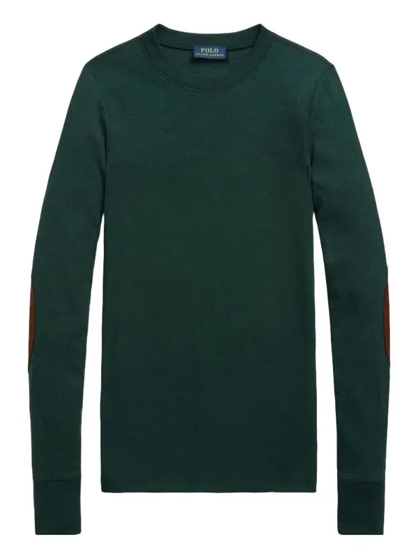Polo Ralph Lauren Tencel Ribbed Long Sleeve Top - Green