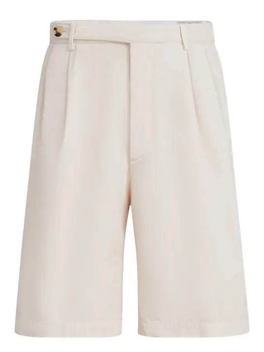 Brunello Cucinelli Pleats Tabbed-waistband Shorts - White