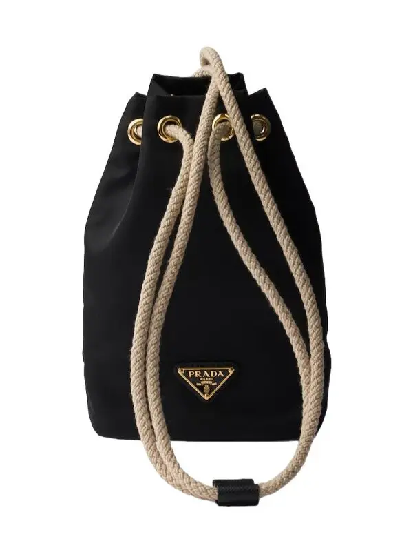 Prada Drawstring Clutch - Black
