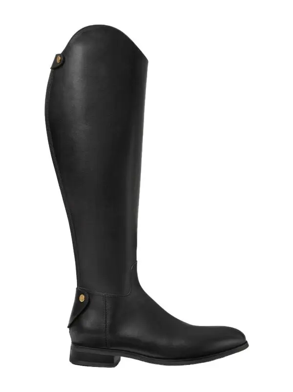Loro Piana High Riding Boots With Zip Fastening - Black