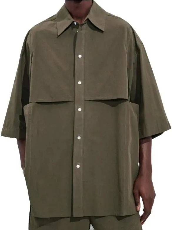Bottega Veneta Macro Intreccio Cotton Shirt - Brown