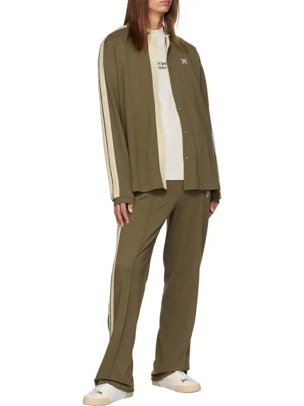 Palm Angels Monogram-embroidered Track Pants - Green
