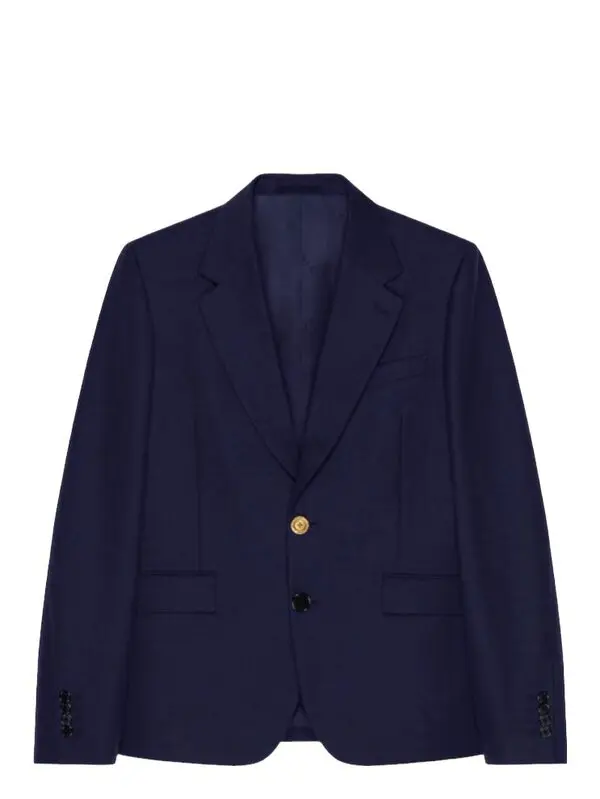 Givenchy Single-breasted Blazer In Wool And Mohair - Navy
