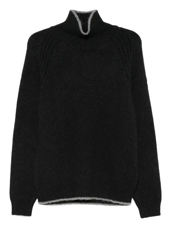 Moncler Alpaca Wool Blend Turtleneck Jumper - Black