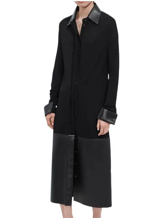 Bottega Veneta Crepe Viscose Jersey Dress - Black