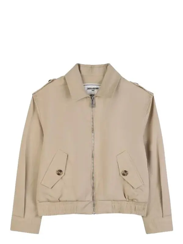 Zadig&Voltaire Zip-fastening Jacket With Studded Details - Nude