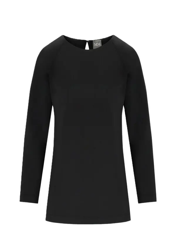 Max Mara Long-sleeved Crew Neck Sweatshirt - Black