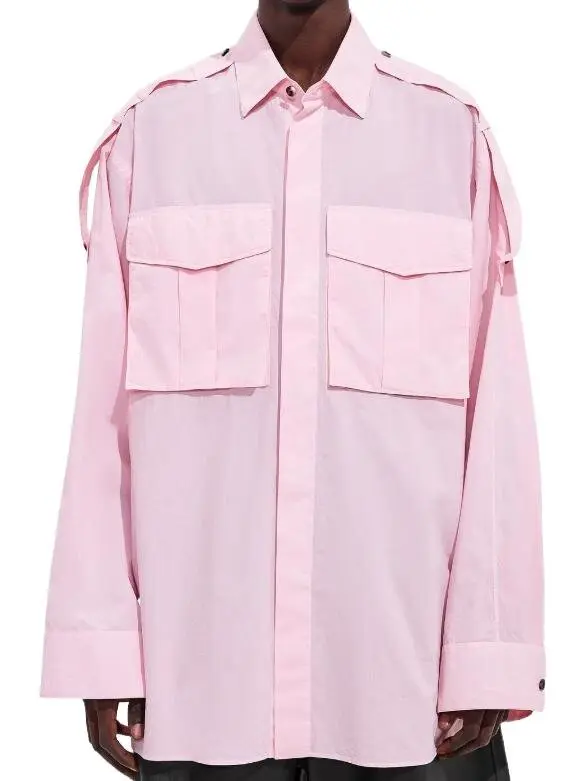 Bottega Veneta Cotton Poplin Overshirt - Pink