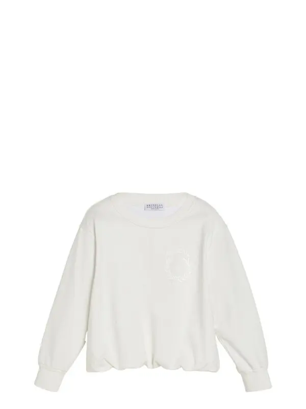 Brunello Cucinelli Logo Detail Sweatshirt - White