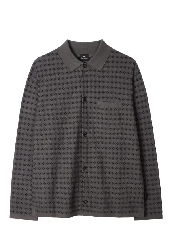 Paul Smith Patterned Knitted Shirt - Grey