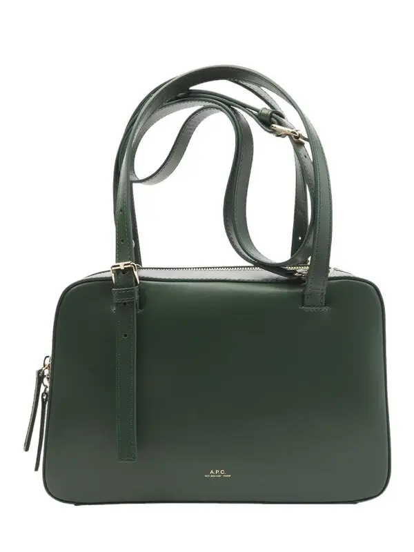 A.p.c. Logo Printed Crossbody Bag - Emerald
