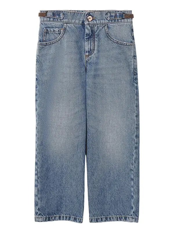 Brunello Cucinelli Monili Chain Mid-rise Straight-leg Jeans - Medium Denim Color
