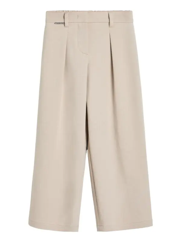 Brunello Cucinelli A-line Pleated Trousers - Beige