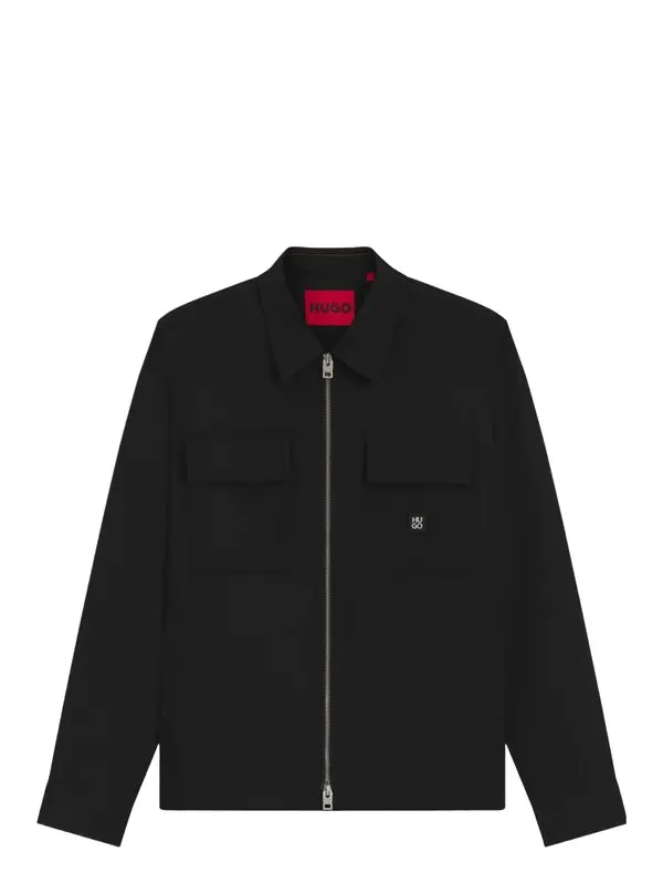 Hugo Boss Zip-up Oversized-fit Jacket - Black