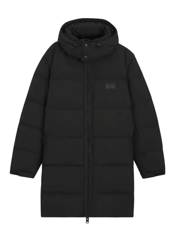 Hugo Boss Hooded Zip Coat - Black