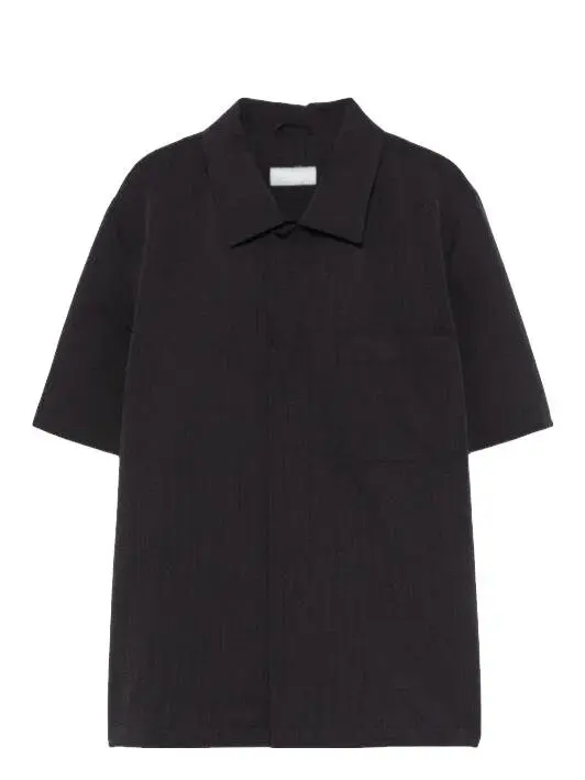 Herno Waffle Knit Pocket Shirt - Black