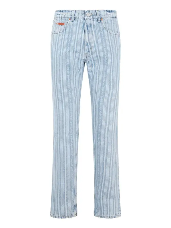 Martine Rose Striped Straight-leg Jeans - Blue