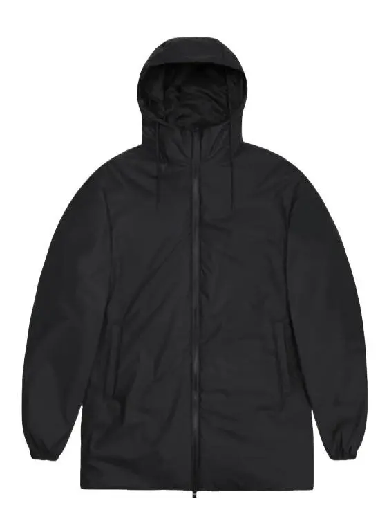 Rains Zip-up Hooded Casual Jacket - Black