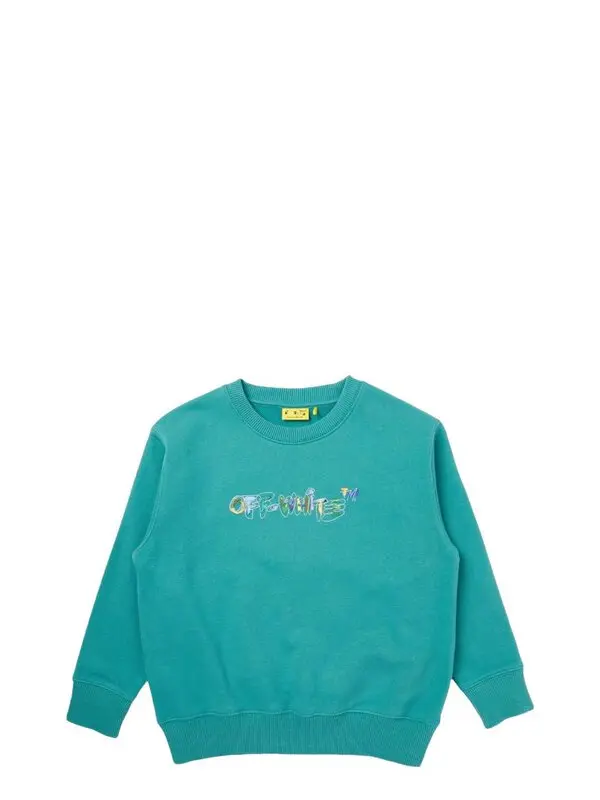 Off-White Long-sleeved Sweatshirt - Green