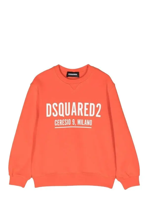 Dsquared2 Logo Printed Round Neck Sweater - Orange