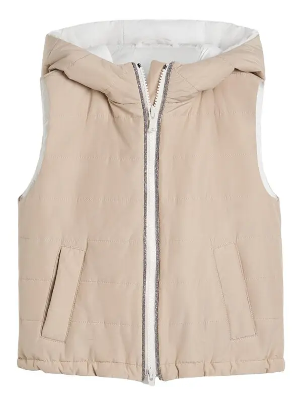 Brunello Cucinelli Sleeveless Padded Gilet - Beige