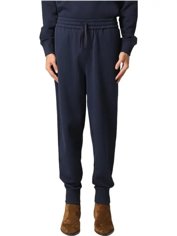Etro Logo Embroidered Drawstring Tapered Track Pants - Black