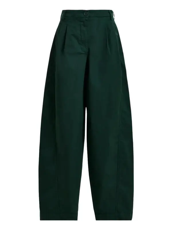 Essentiel Antwerp High-waisted Tapered Cotton Pants - Khaki