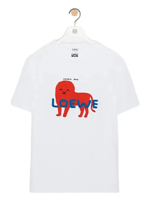 Loewe Relaxed Fit T-shirt In Cotton - White