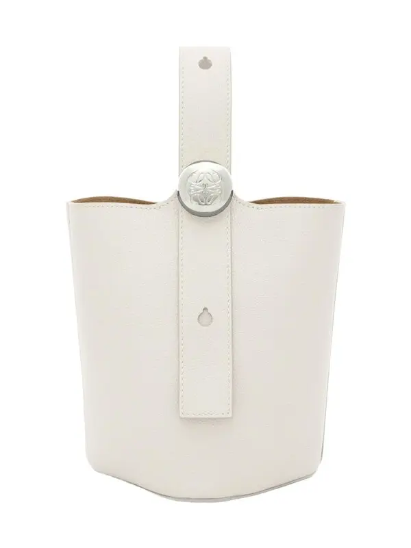 Loewe Mini Pebble Bucket Bag In Soft Grained Calfskin - Nude
