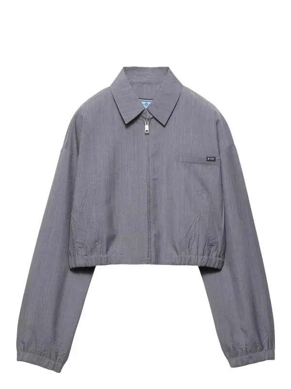 Prada Light Mohair Blouson Jacket - Grey