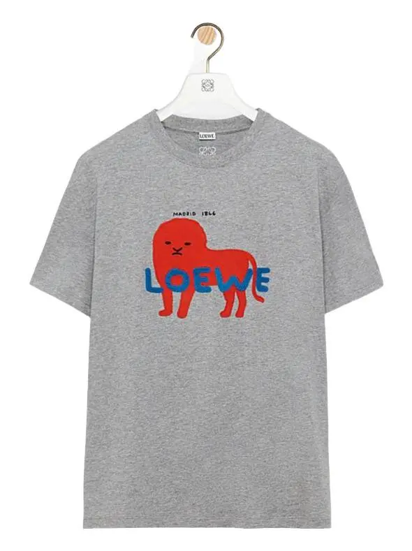 Loewe Relaxed Fit T-shirt In Cotton - Grey