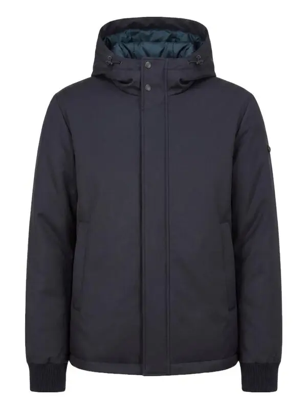 Peserico Zip-up Hooded Padded Jacket - Black
