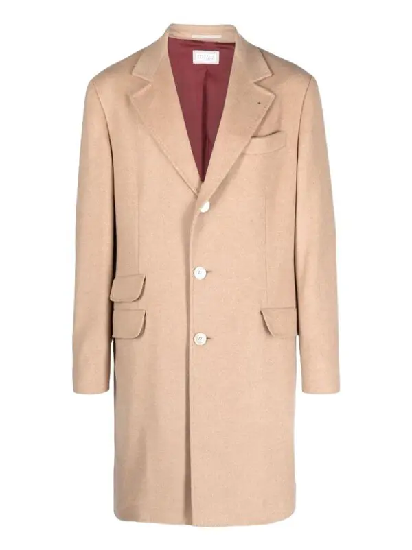 Brunello Cucinelli Single-breasted Cashmere-blend Coat - Nude