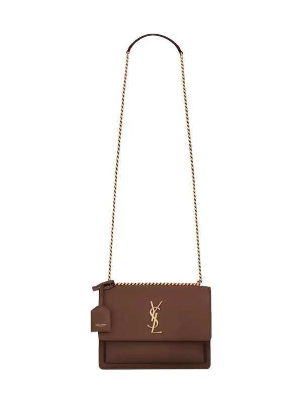 Saint Laurent Medium Sunset Smooth Leather Bag - Green
