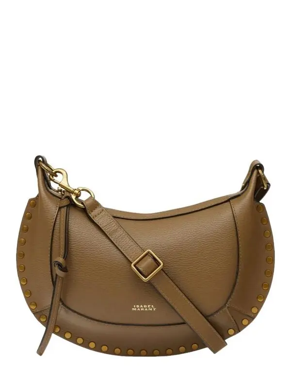Isabel Marant Étoile Oskan Shoulder Bag With Studded Detailing - Khaki