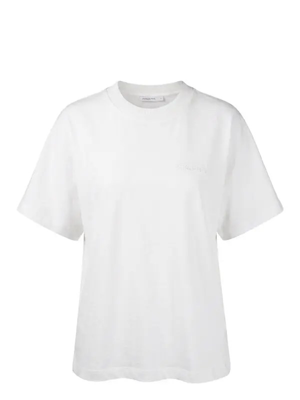Patrizia Pepe Logo Embroidered T-shirt - White