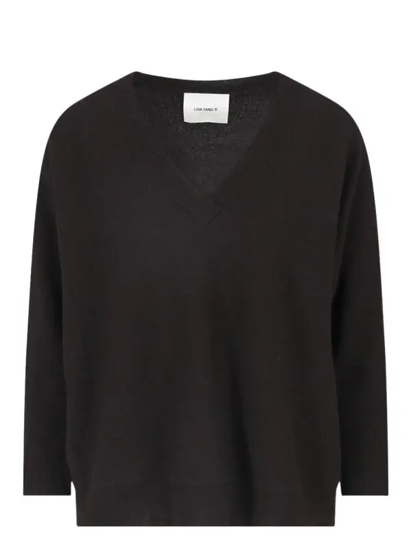 LISA YANG V-neck Sweater - Brown
