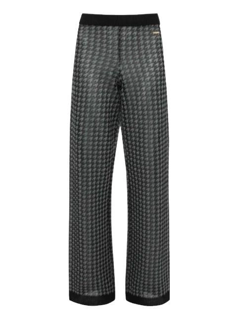 J.W.ANDERSON Check-pattern Logo-plaque Trousers - Black