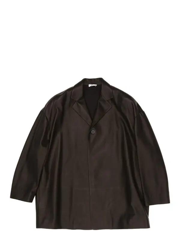 Fear Of God Single Breasted Leather Jacket - Black