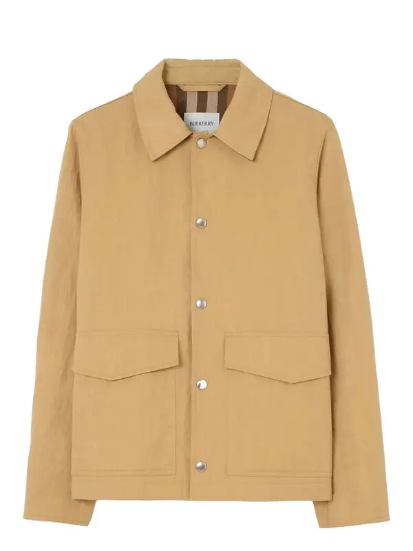 Burberry Nylon Cotton Overshirt - Nude