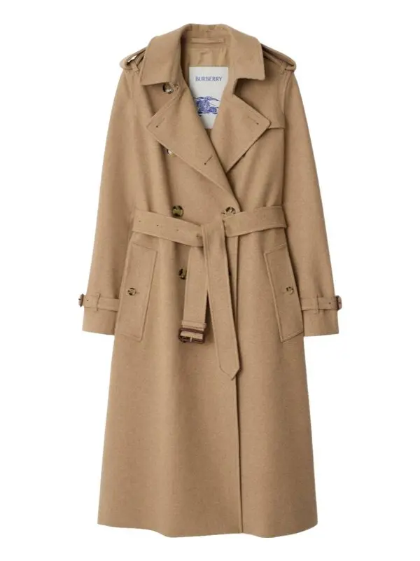 Burberry Kensington Long Trench Coat - Nude