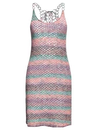 Chloé Knit Dress With Metal Appliques - Gray