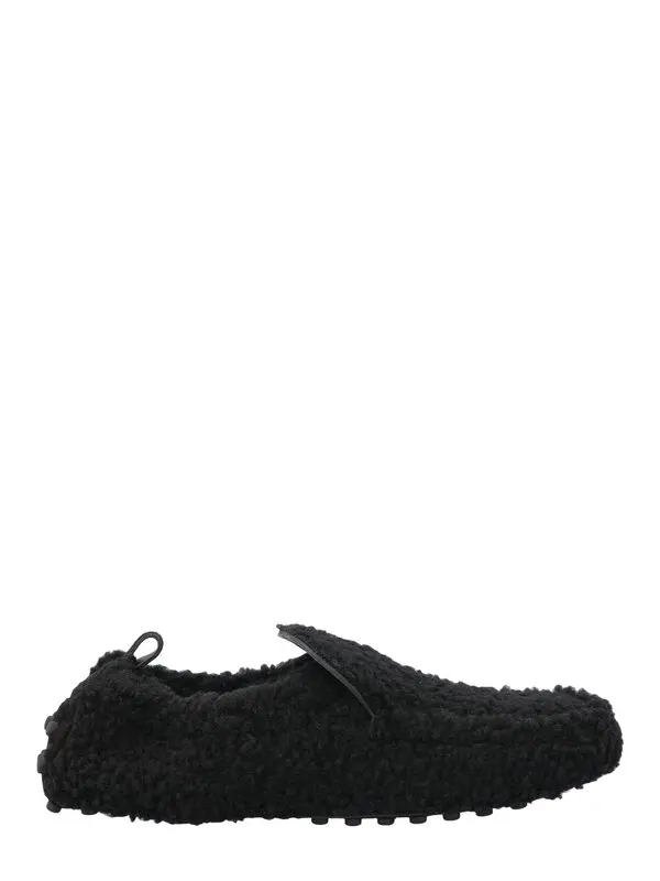 TOD'S Shearling Slip-on Loafers - Black