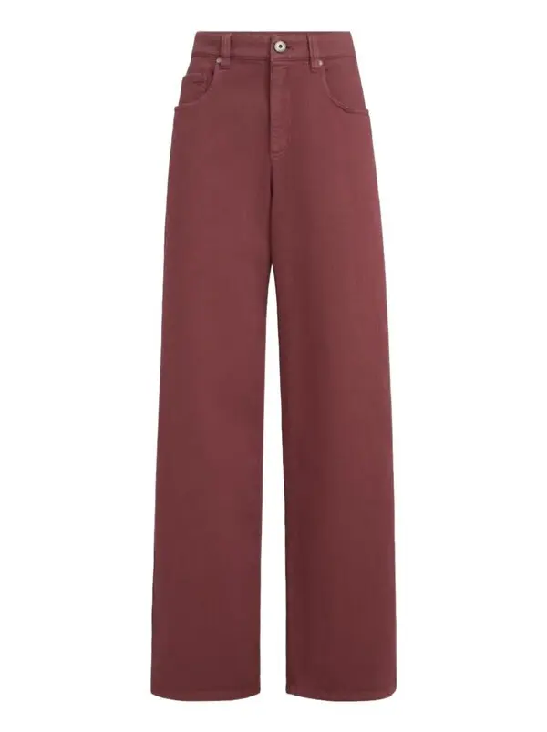 Brunello Cucinelli Monili Embellished Denim Trousers - Red