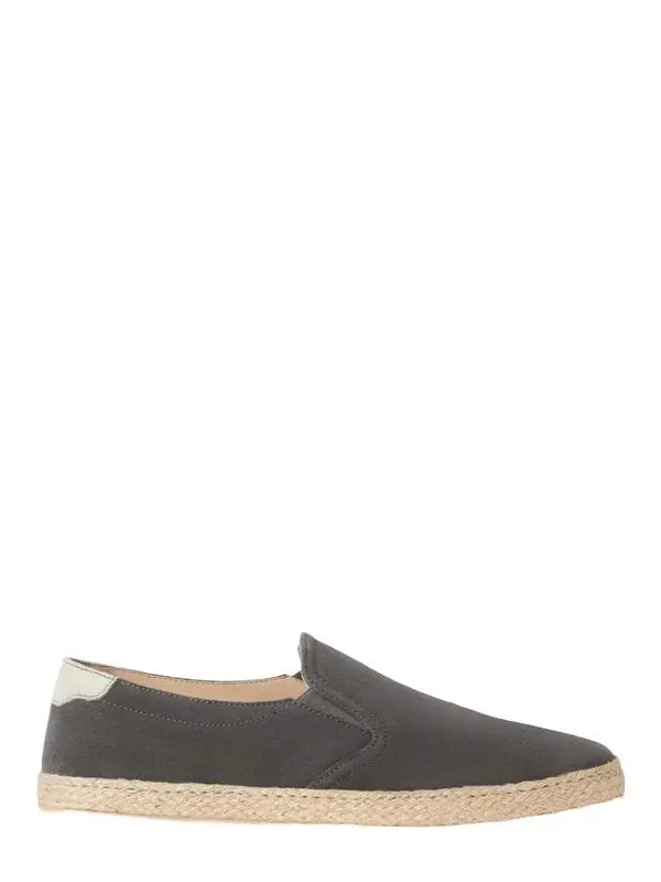 Brunello Cucinelli Suede Slip-on Espadrilles - Dark Gray