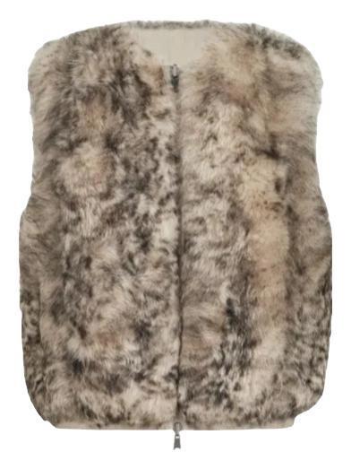 Brunello Cucinelli Lynx-effect Shearling Reversible Vest - Light Brown