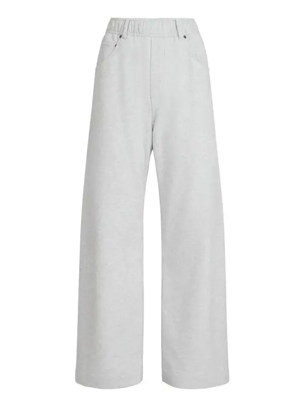 Brunello Cucinelli Cotton Smooth French-terry Trousers - Silver